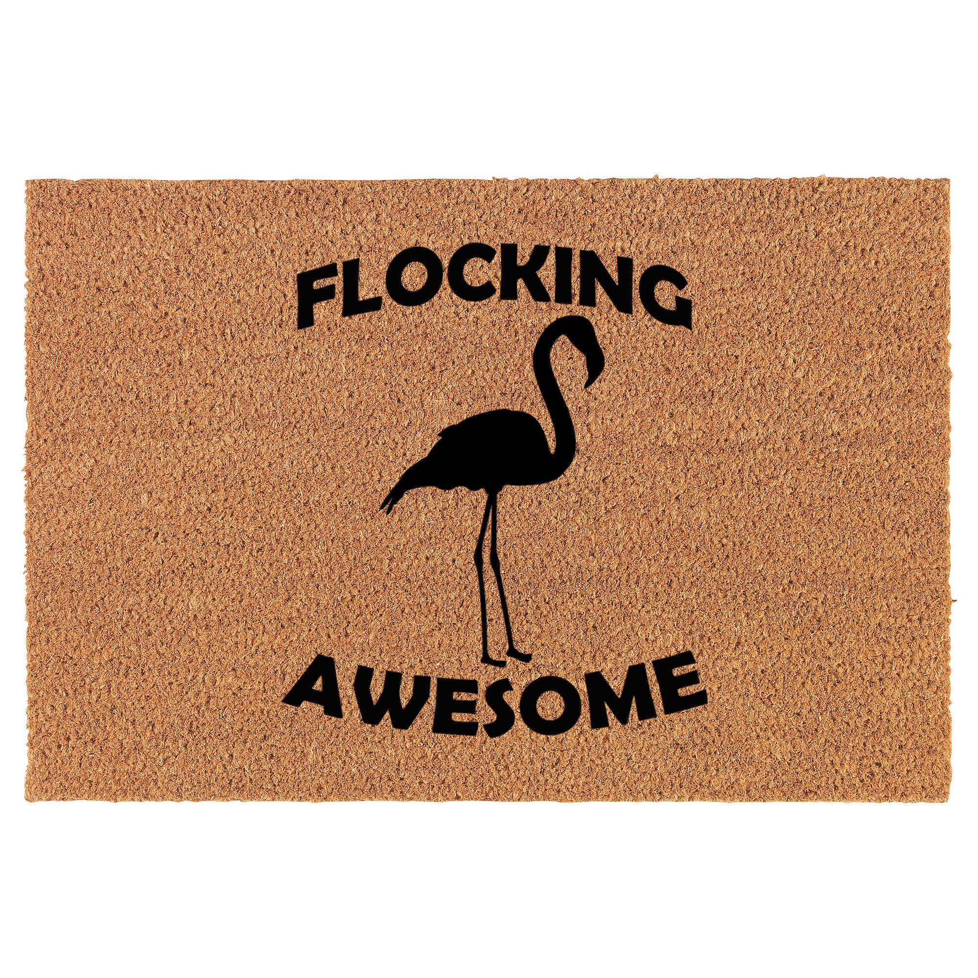 Flocking Awesome Flamingo Funny Coir Doormat Door Mat - Etsy UK