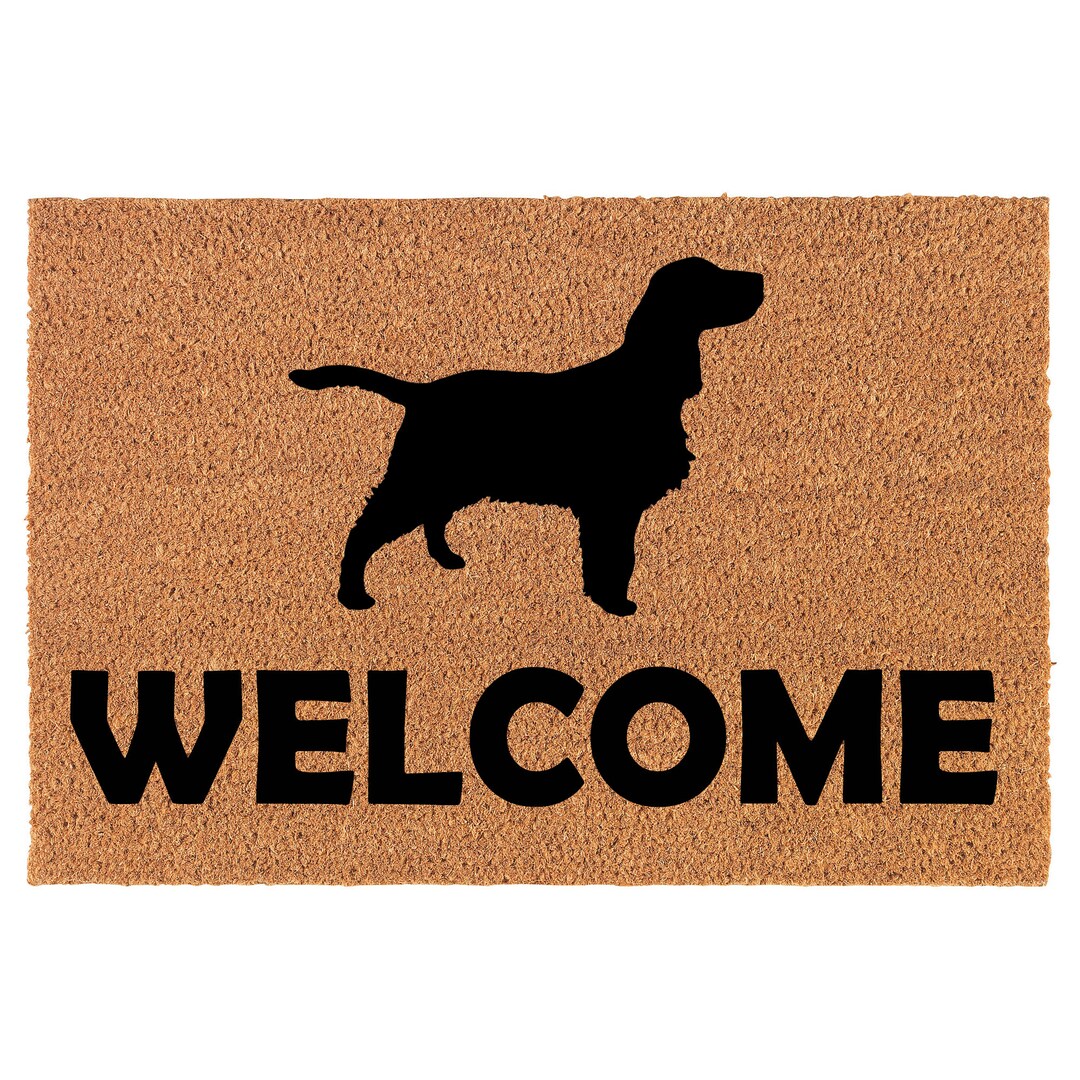 Welcome Springer Spaniel Dog Coir Doormat Door Mat Entry Mat ...