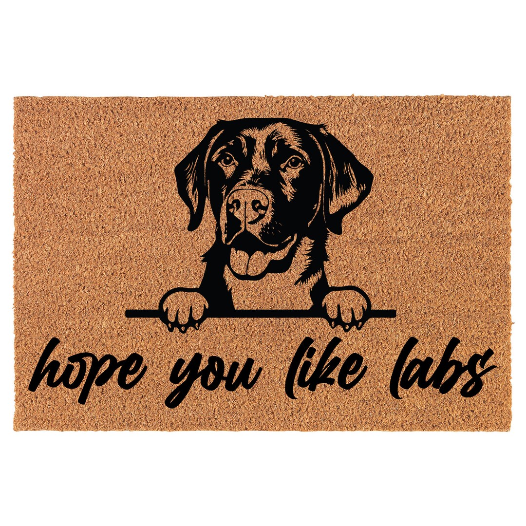 Hope You Like Labs Peeking Labrador Retriever Coir Doormat Door Mat ...