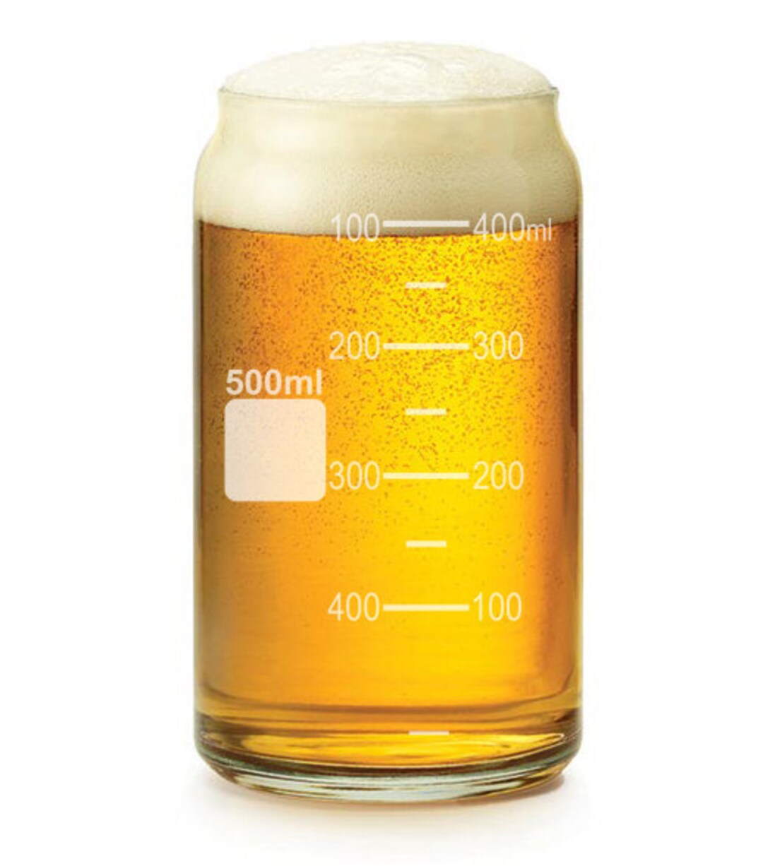 16 Oz Beer Can Glass Beaker Style Measuring Cup 500 Milliliter Ml ...