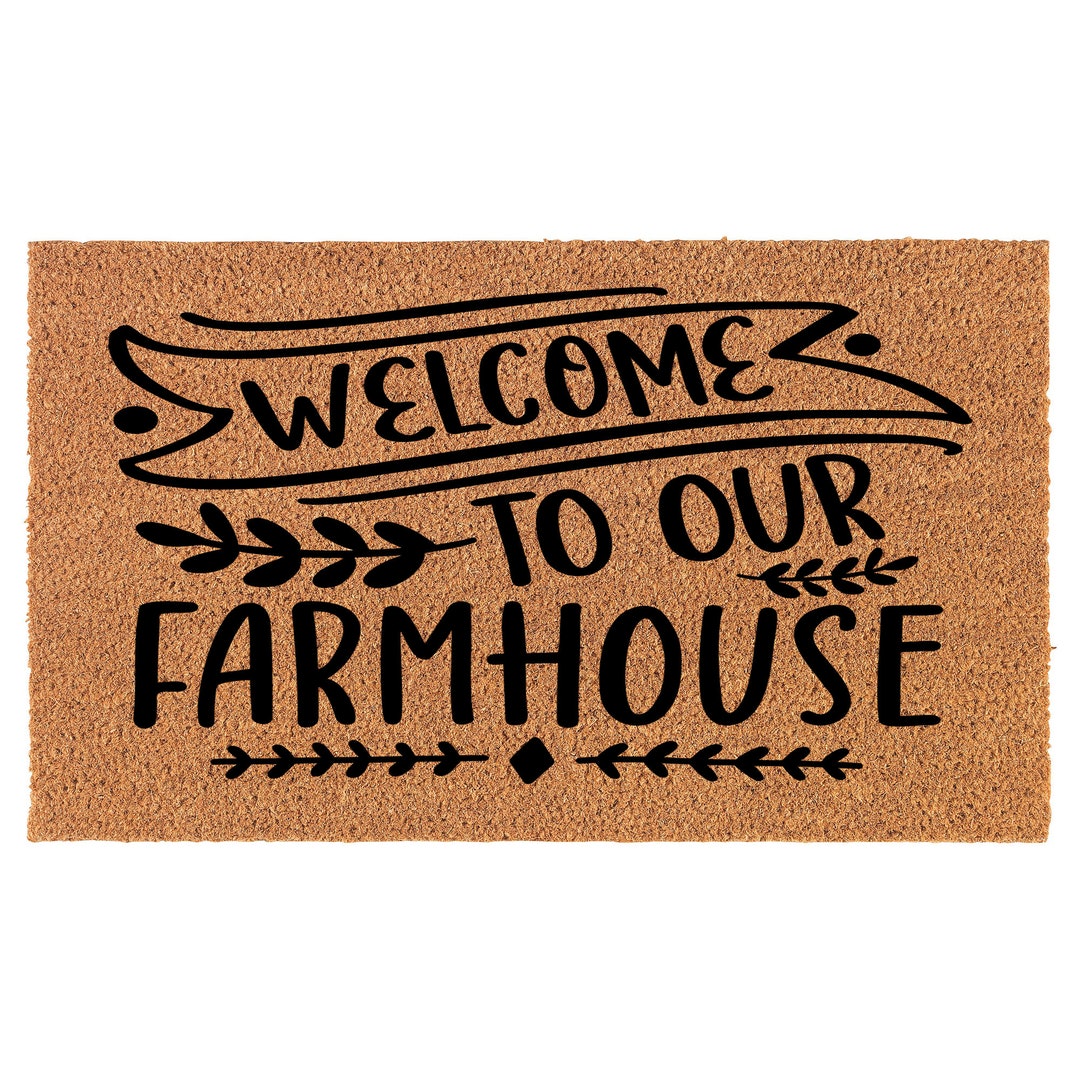 Welcome to Our Farmhouse Coir Doormat Door Mat Entry Mat Housewarming ...