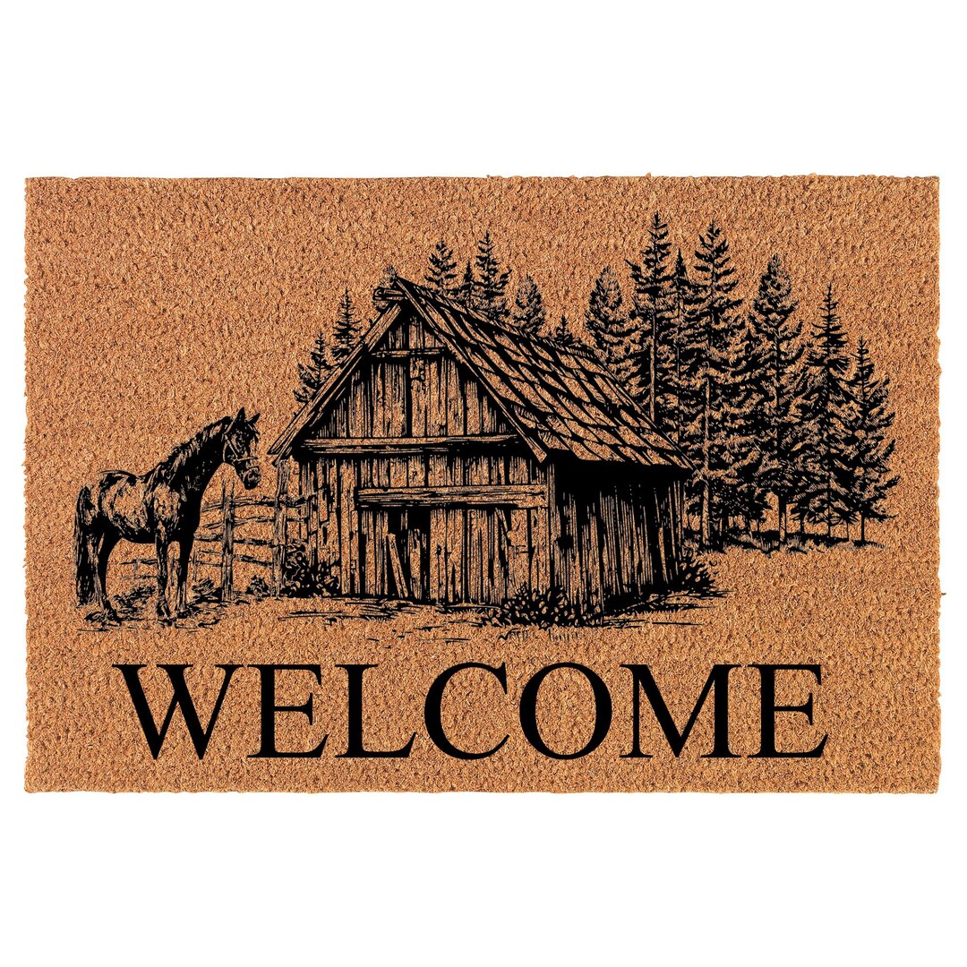 Welcome Horse by Barn Farm Coir Doormat Door Mat Housewarming Gift ...