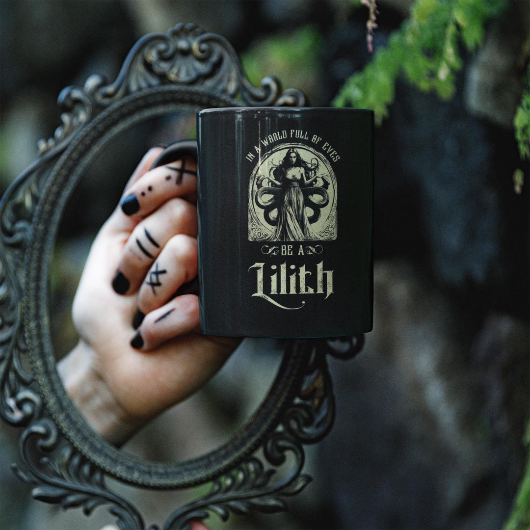 Mug, Lilith Gothic Celestial Snake Dark Goddess Witchcraft Alt Goth Mug ...