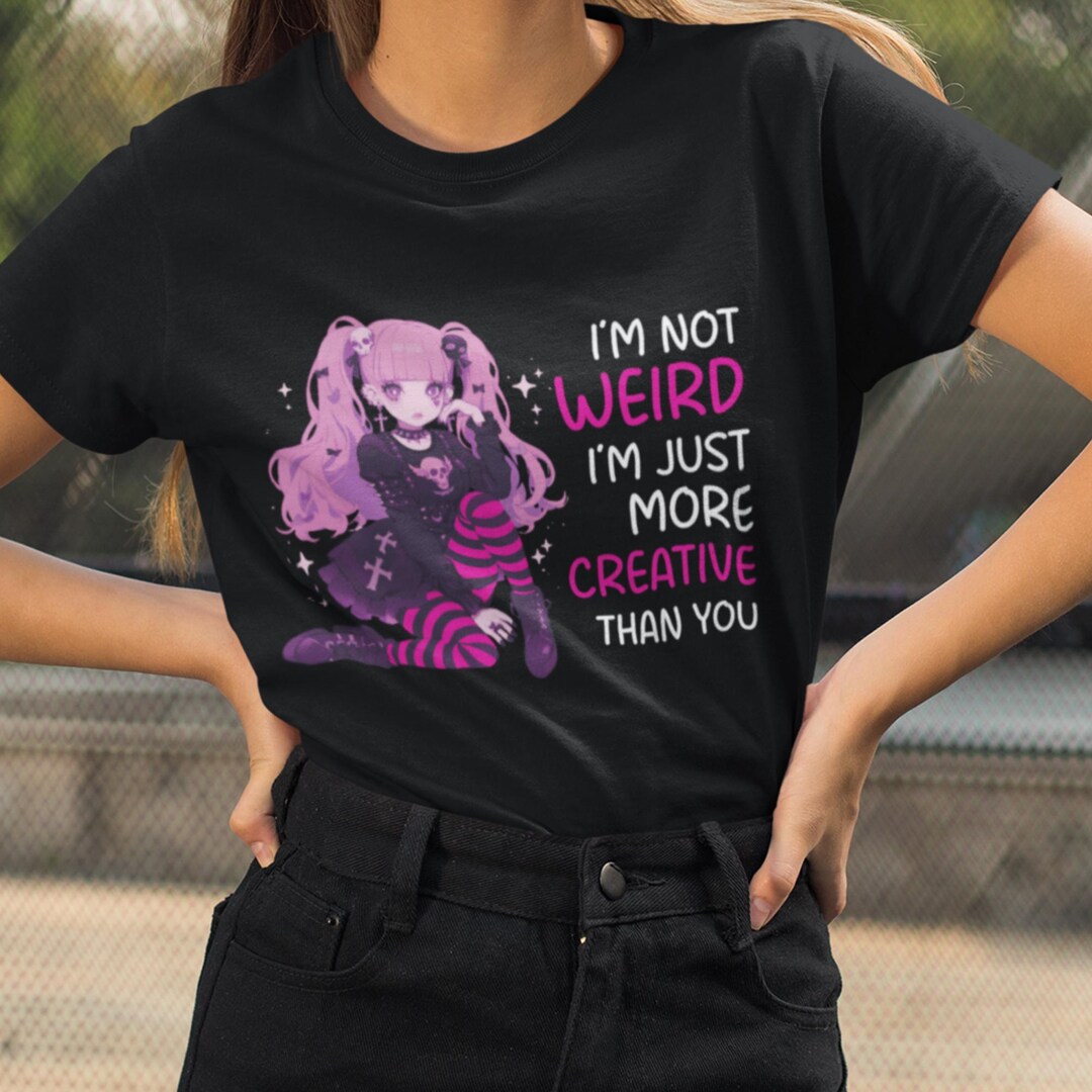 Kawaii Anime Goth Girl T-shirt, Softstyle Tee, Cute Japanese Manga ...