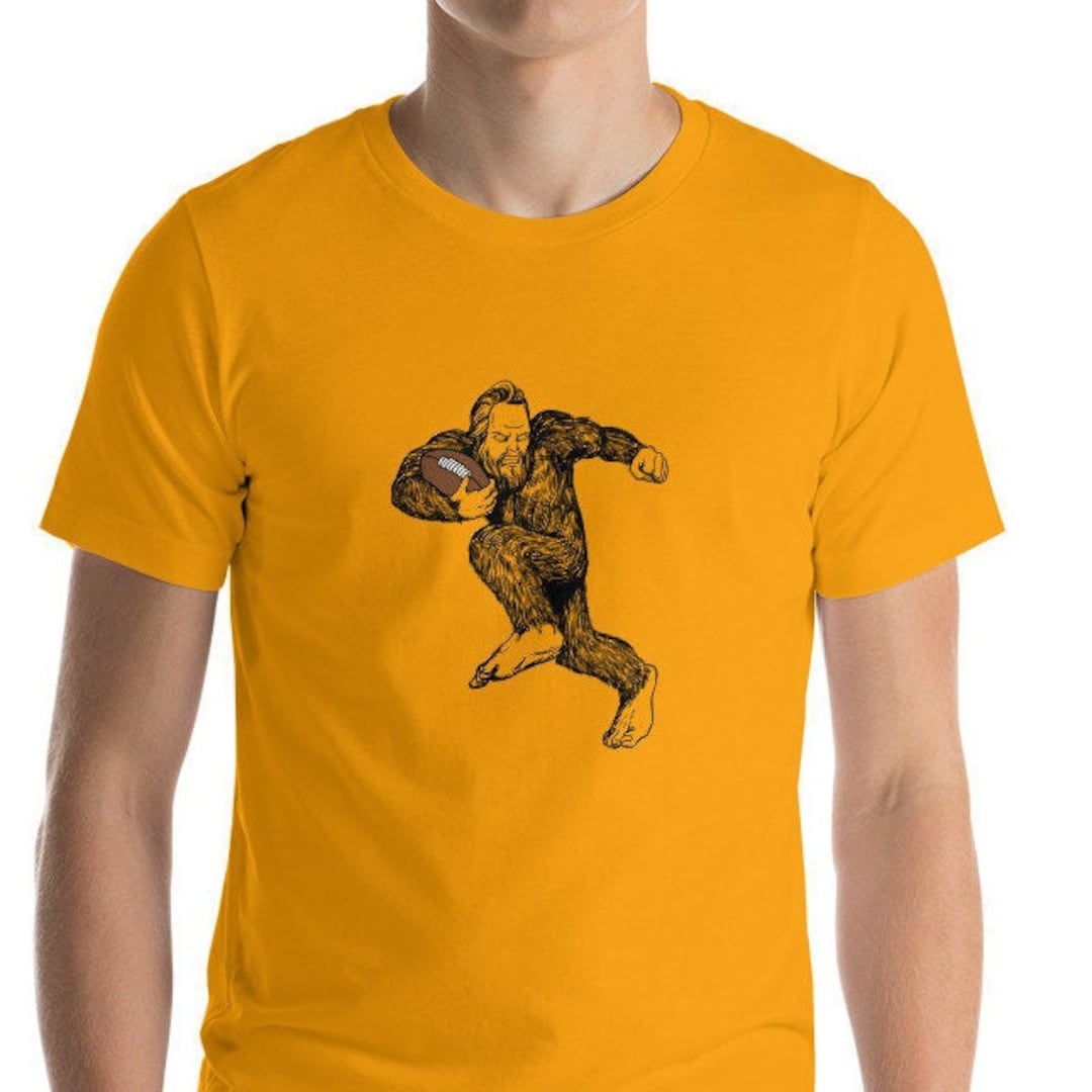 Bigfoot Football Shirt, Super Sasquatch Short-sleeve Unisex T-shirt ...
