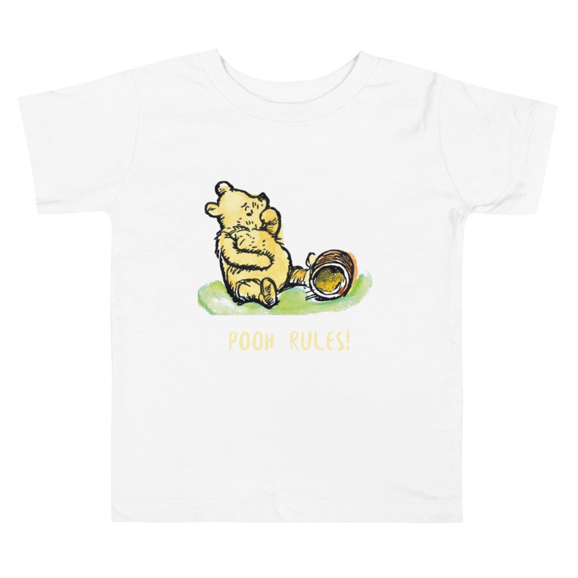 Winnie the Pooh Pooh Rules Soft Bella Toddler Short Sleeve | Etsy