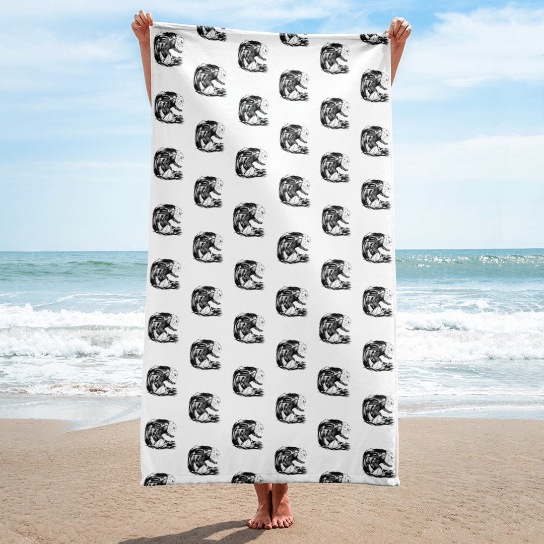 Bigfoot Surfer Beach Towel: Sasquatch Surfboard Art - Etsy