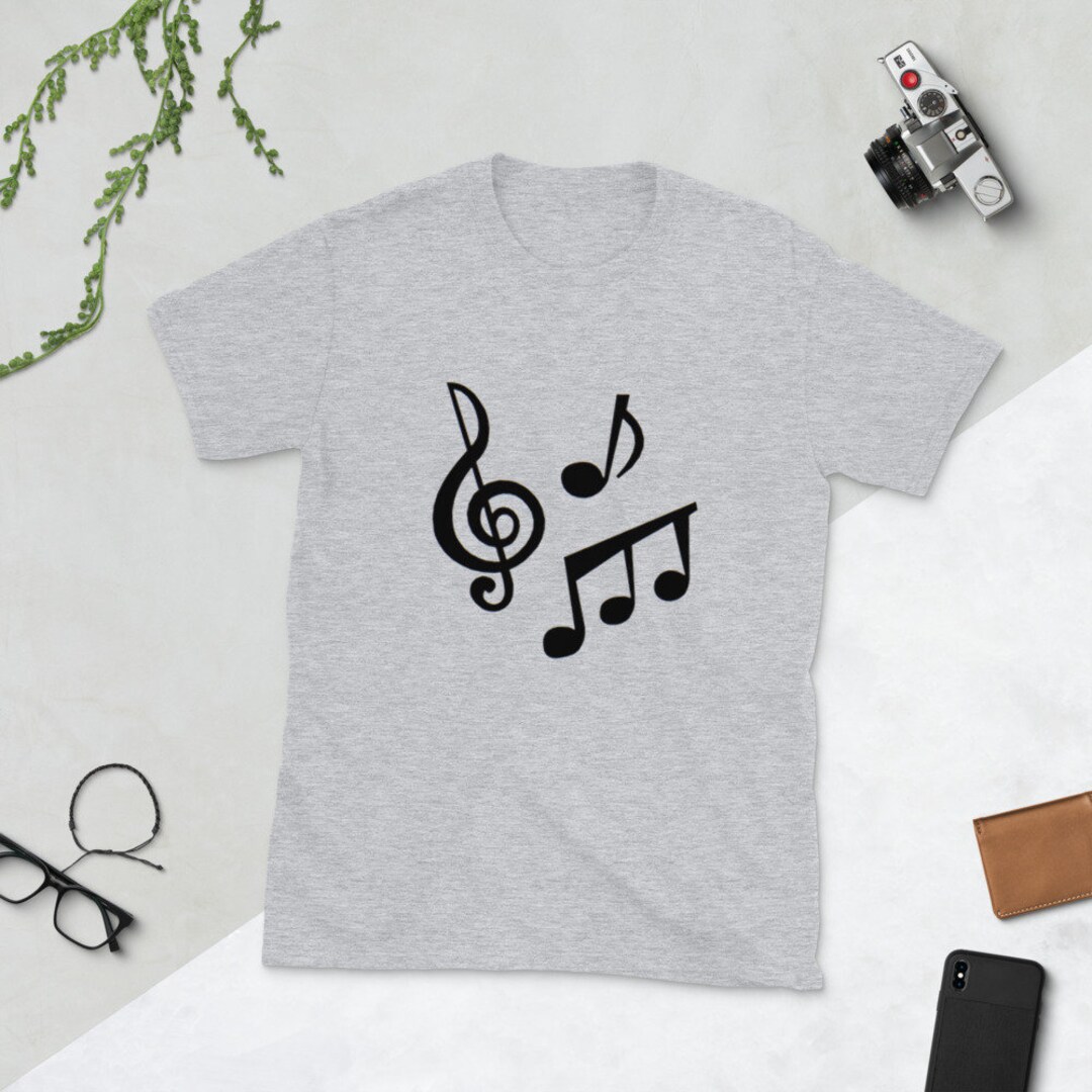 Music Notes Shirt, Music Notes Song Shirt, Musician Tshirt, Tshirt With ...