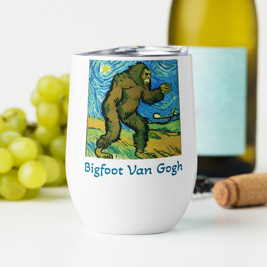 Bigfoot Van Gogh Wine Tumbler for Home and Party - Etsy