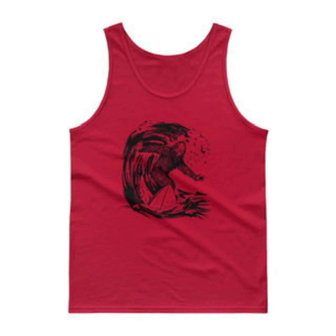 Surfing Bigfoot Tank Top, Sasquatch Gorilla Surfer - Etsy