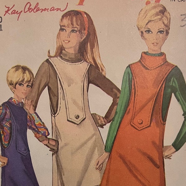 Simplicity 9328 Sewing Pattern Childs Jumper and Blouse Girls Sz 5 & 6 ...