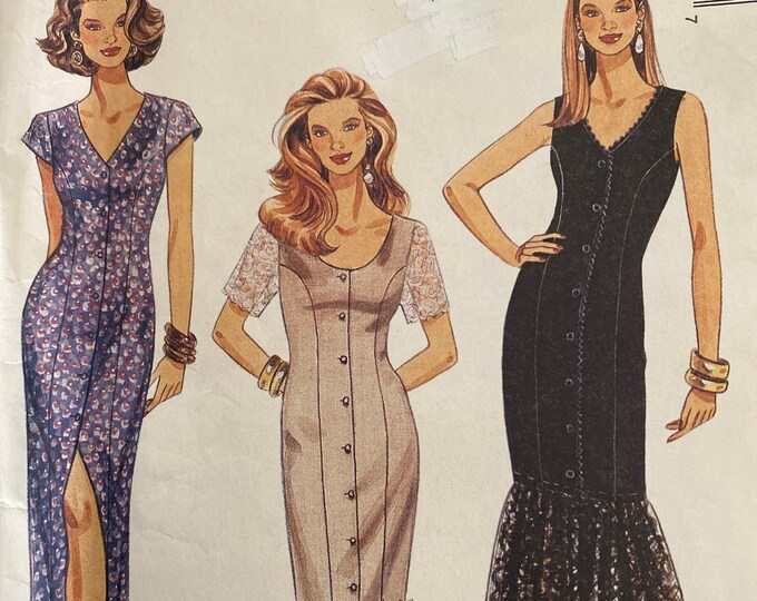 Mccall’s 6945 Dress Button Front Princess Seam Pattern Misses Sz 10 12 ...
