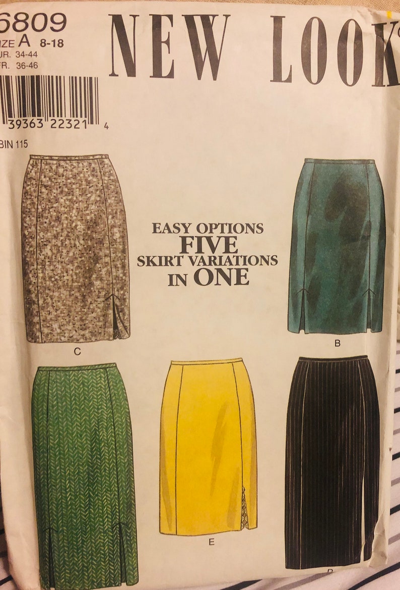 New Look 6809 Misses Size 8-18 Five Skirts Sewing Patterns Uncut - Etsy