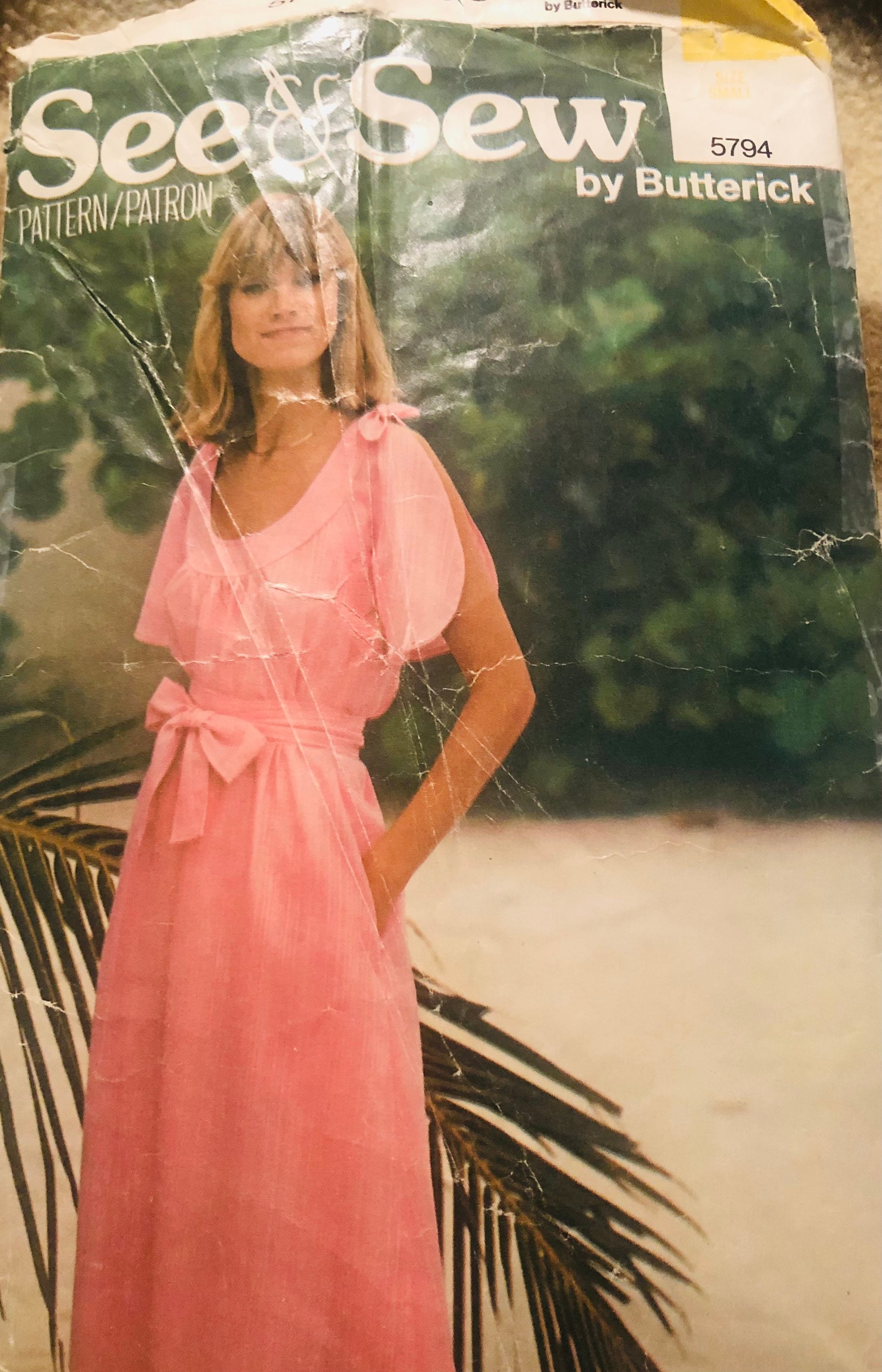 Butterick 5794 See & Sew Pattern Dress Sz 8 Small Cut 1980 Vtg - Etsy