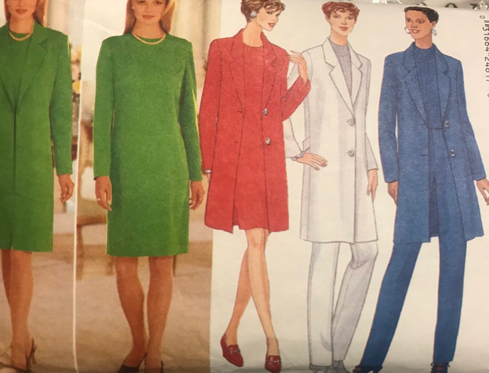 Vintage 1990 Butterick Sewing Pattern 4737 Jacket Dress Pants Sz 12-16 ...
