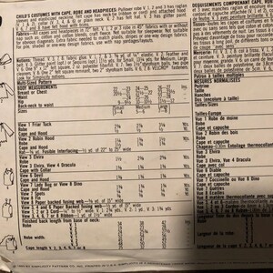 Costume Child’s Simplicity Pattern 7470 Sz A 3-8 Sm-lg Halloween Devil ...