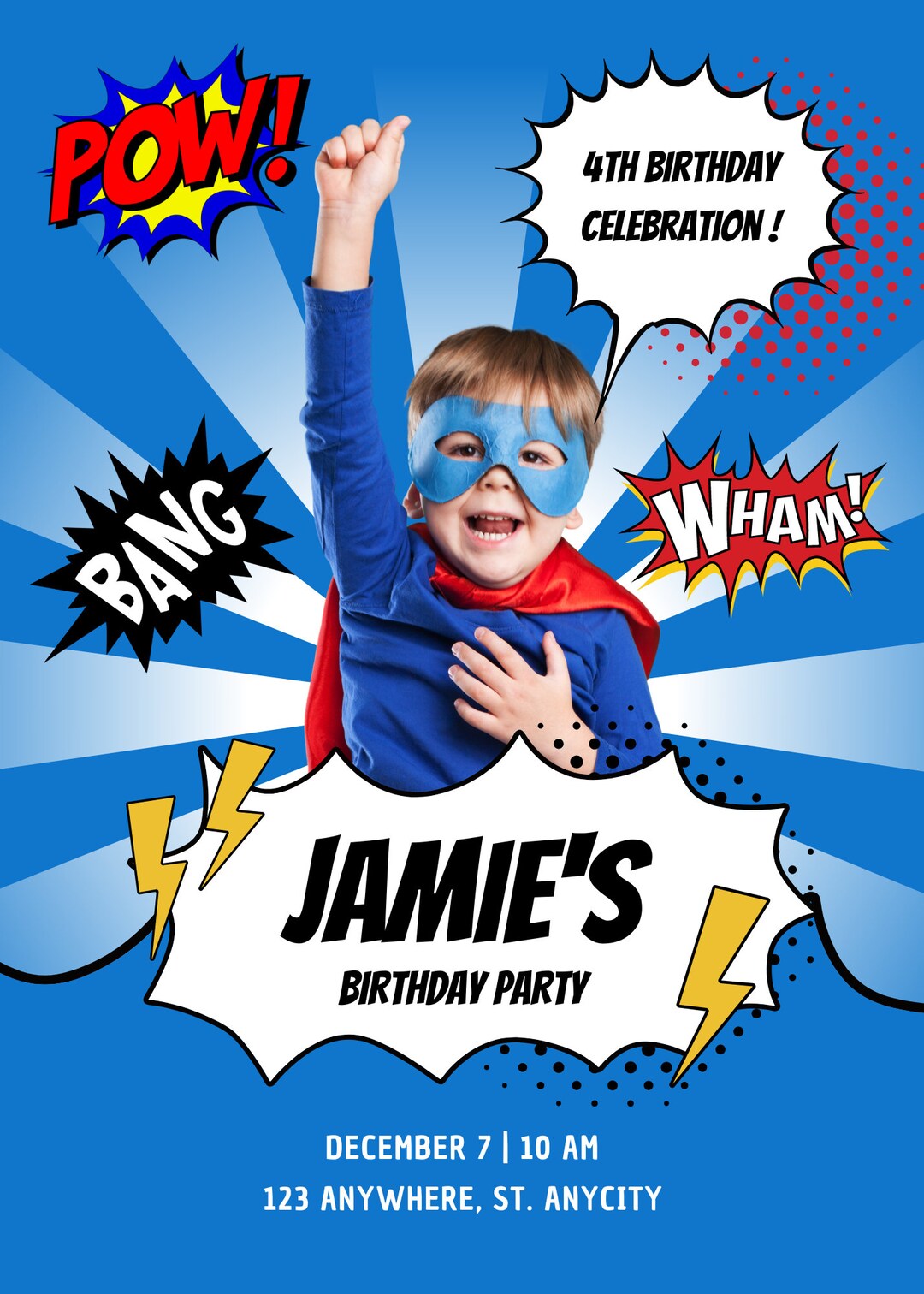 Boys Birthday Invitation Flyer - Etsy