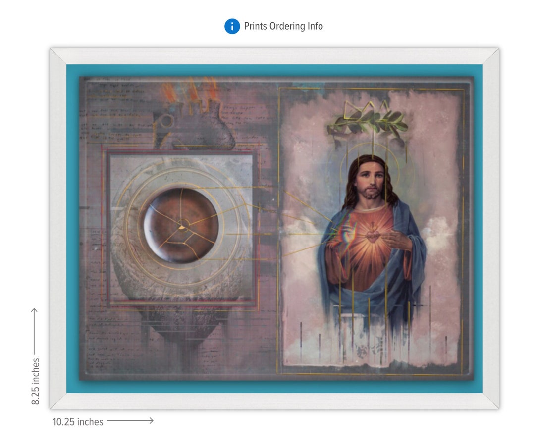 Kintsugi Christ 8.5 X 10.5 Inch Framed Gicleé Print (blue Option) - Etsy