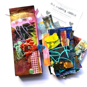 Painted Recycled Box Kit-painted Paper Ephemera-30 Pieces Variety Pack ...
