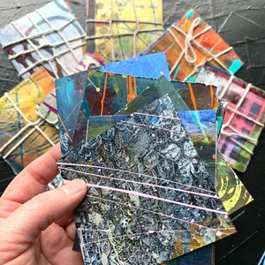 Grunge, Color Splash Squares-painted Paper Ephemera-13 Piece Variety ...
