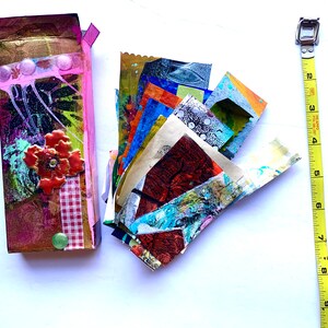 Painted Recycled Box Kit-painted Paper Ephemera-30 Pieces Variety Pack ...