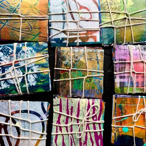 Grunge, Color Splash Squares-painted Paper Ephemera-13 Piece Variety ...