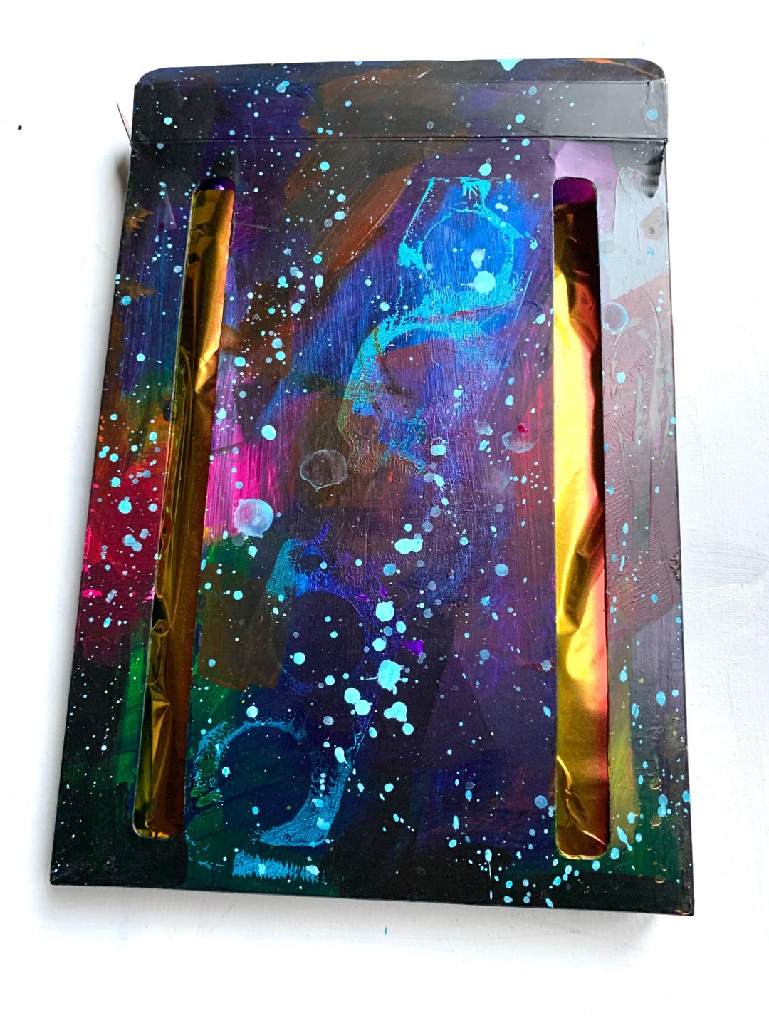 Hand Painted Recycled Box Kit-100+ Piece Craft Ephemera Kit-hand ...