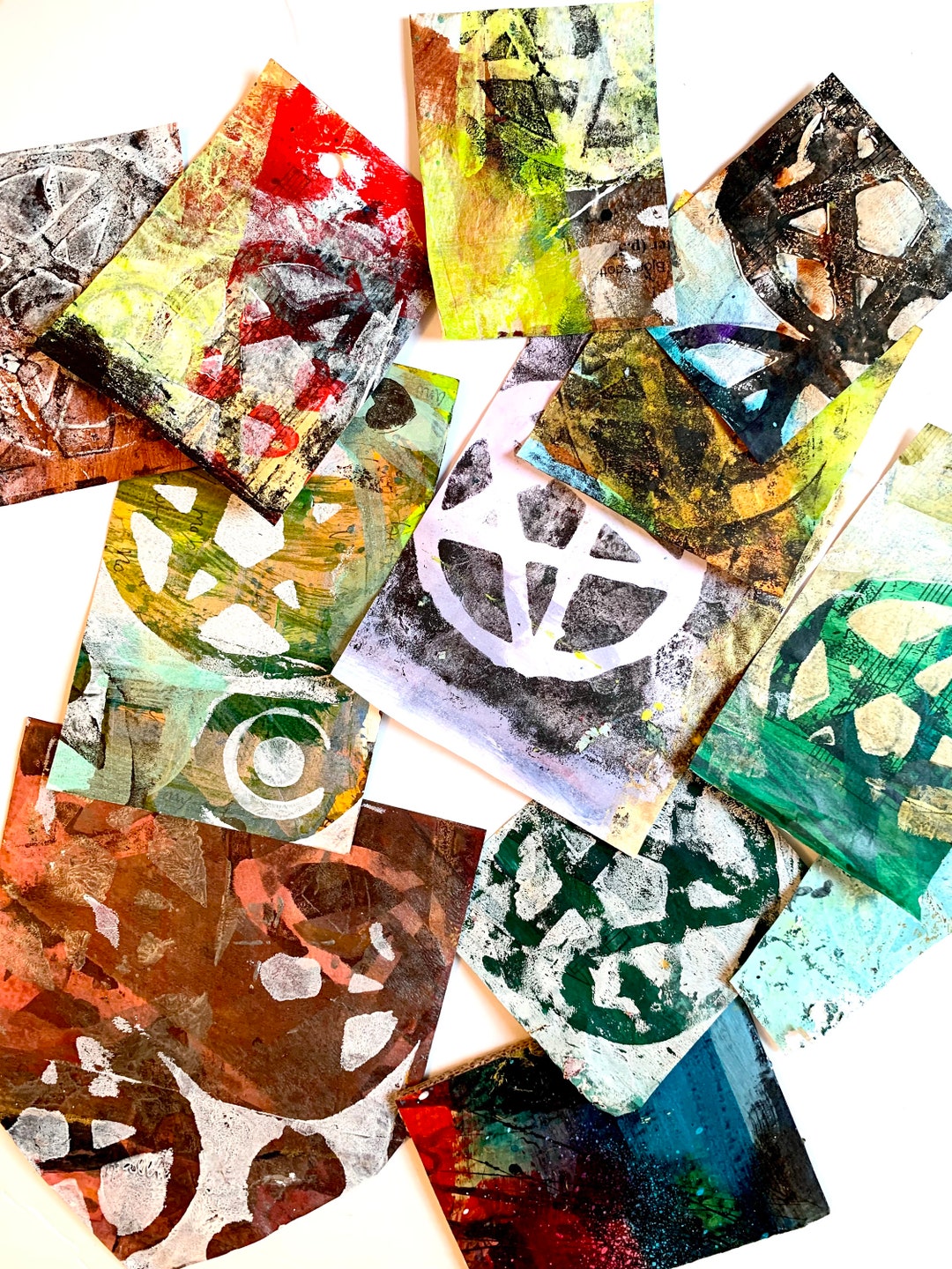 Pentagram Painted Papers-painted Paper Ephemera-13 Piece Variety Pack ...