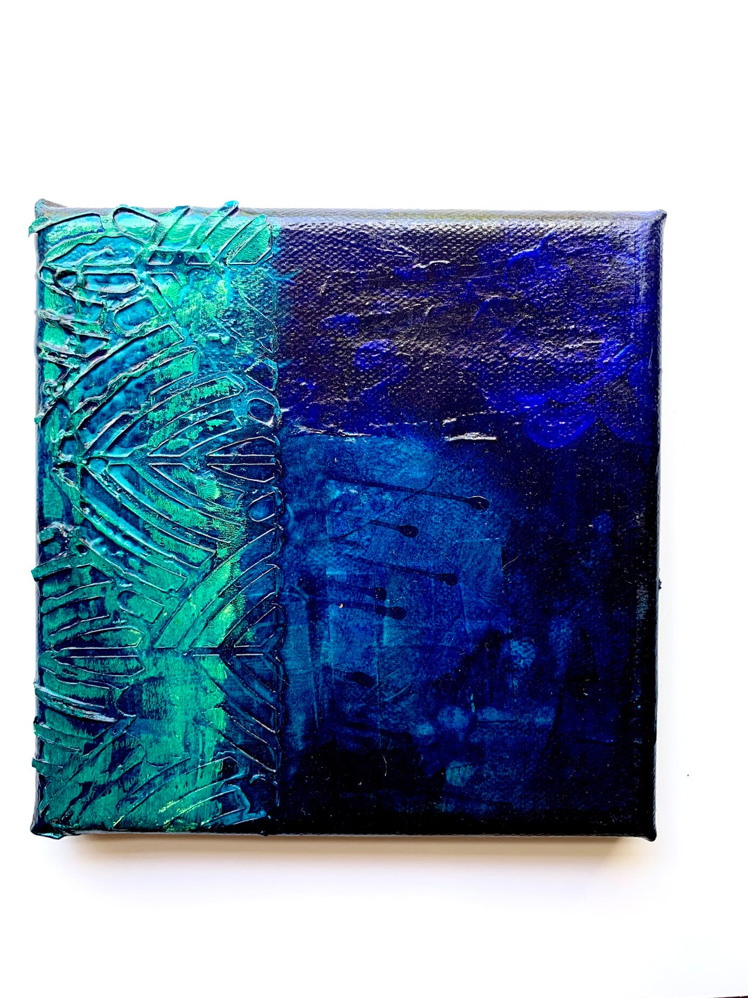 Original Art - Blue, Abstract, Mixed Media Painting by Shannon Carleen ...