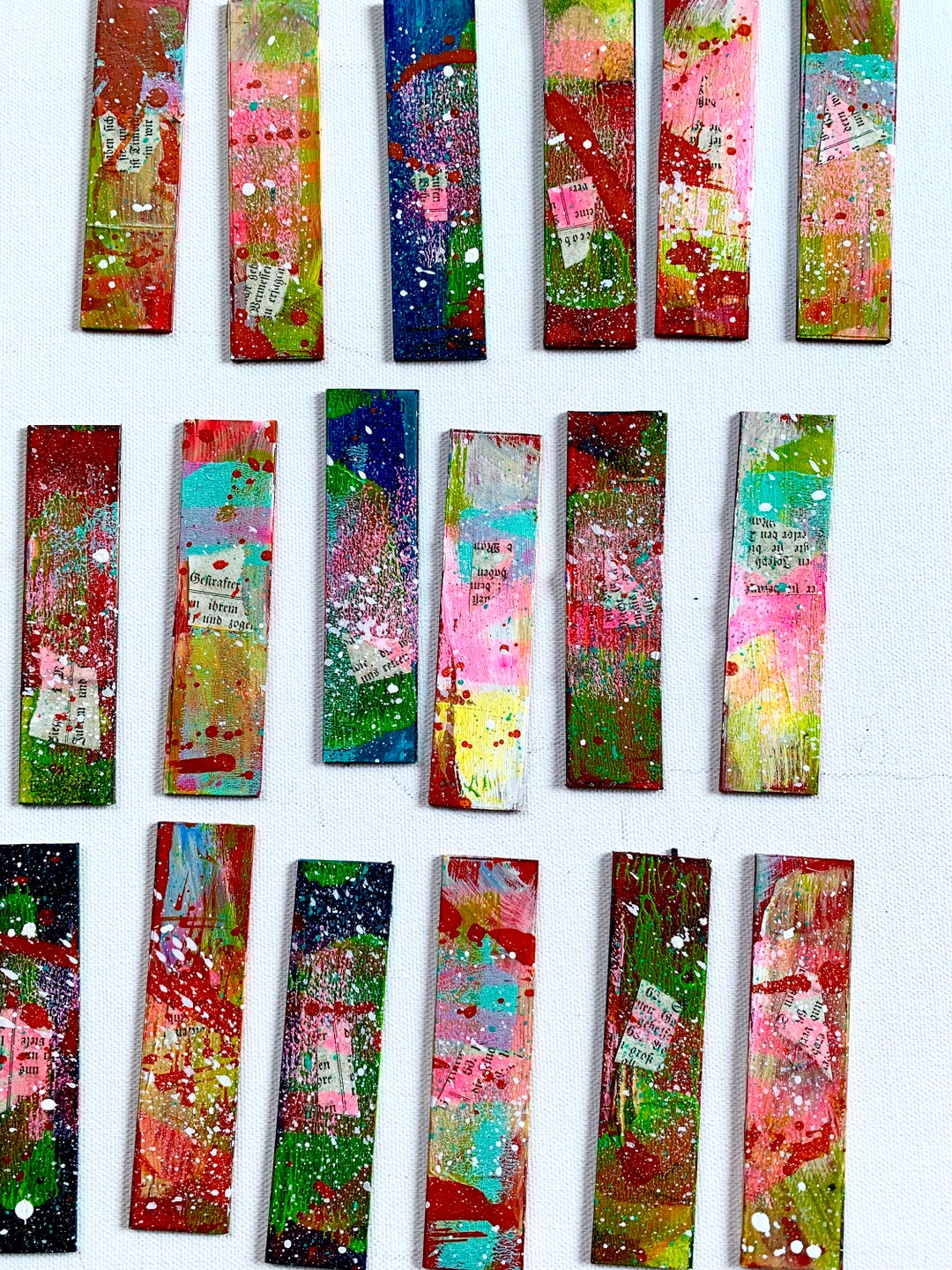 Hand Painted Magnets-abstract & Funky Art Magnet-randomly Selected ...