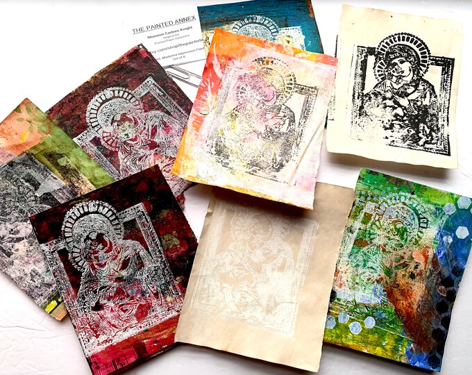 40 Mini Mystery-hand Painted Paper Ephemera-hand Painted, Mixed Media ...