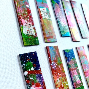 Hand Painted Magnets-abstract & Funky Art Magnet-randomly Selected ...