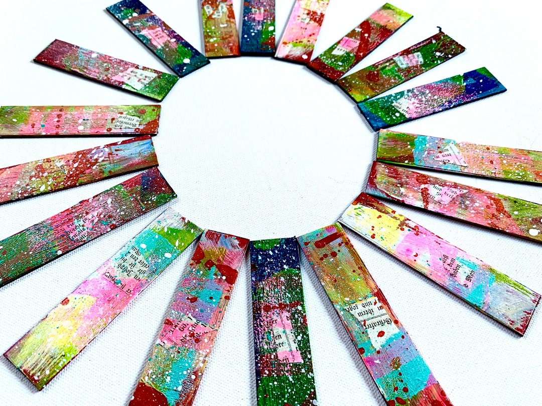 Hand Painted Magnets-abstract & Funky Art Magnet-randomly Selected ...