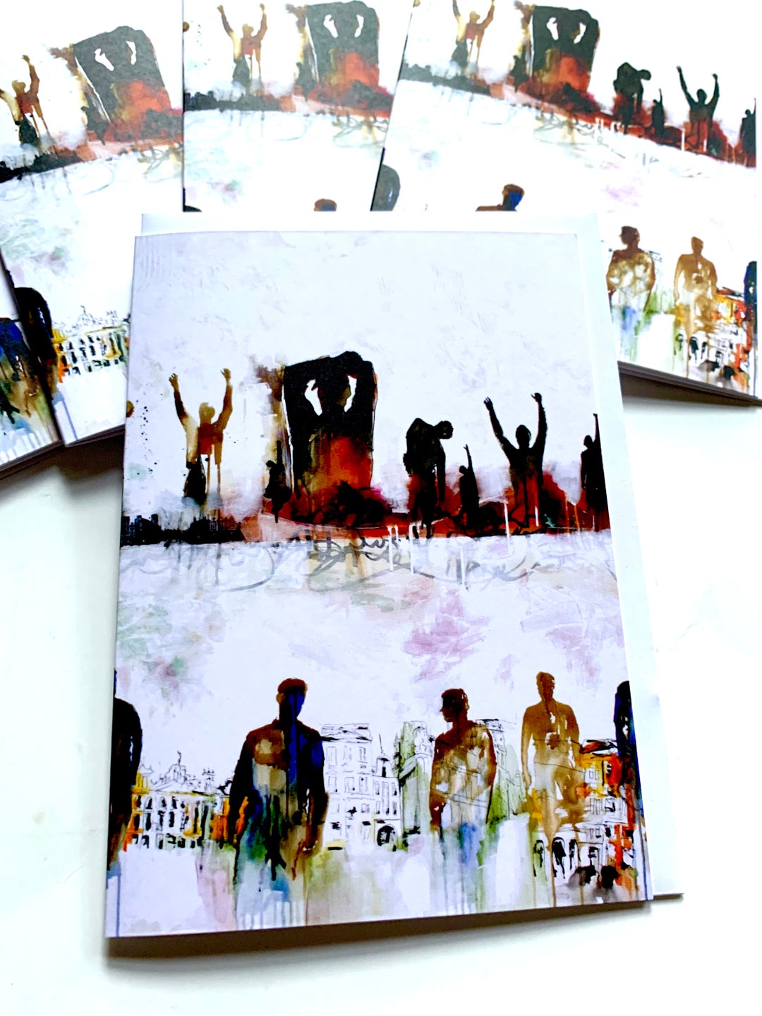 Original Art Greeting Card-figure, Graffiti Painting by Shannon Carleen ...