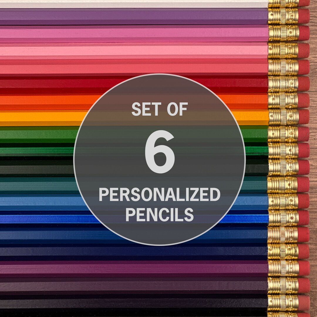 Personalized Pencil Set - Custom Pencils Engraved With Foil Stamped ...