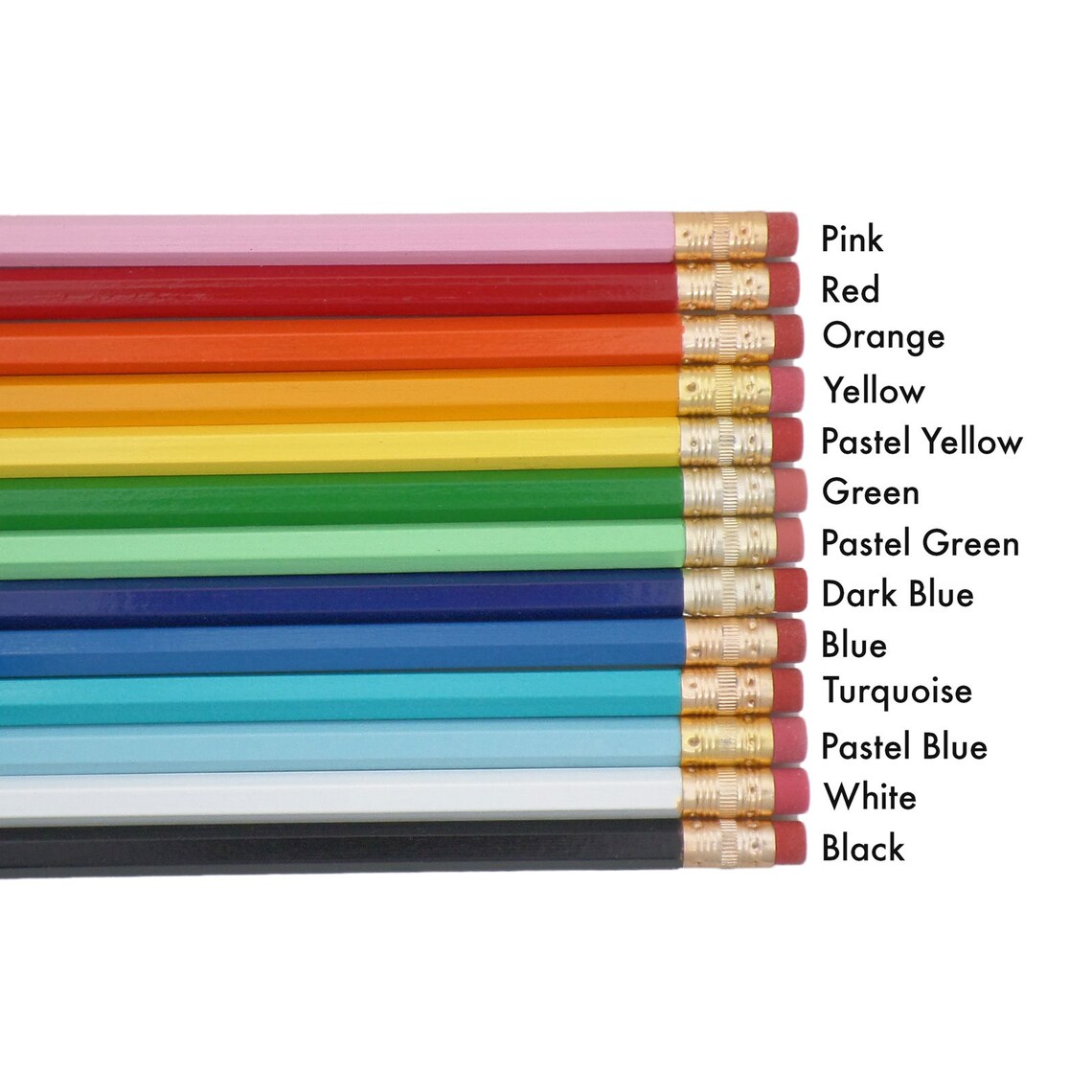 Pink Custom Pencils 10 Personalized Pencils Name Pencils - Etsy