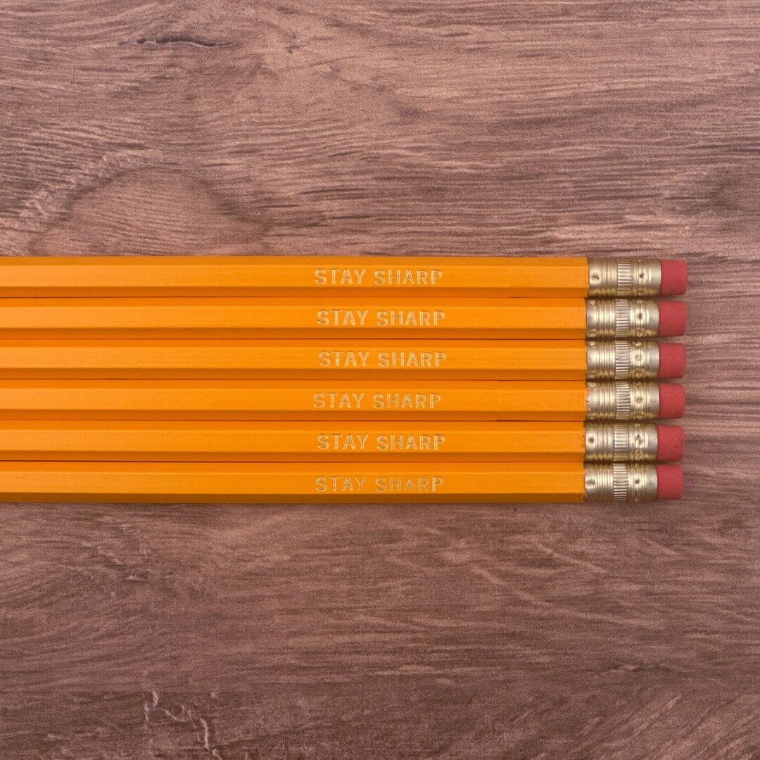 Stay Sharp - Motivational Gift Pencil Set - Inspirational Stamped ...