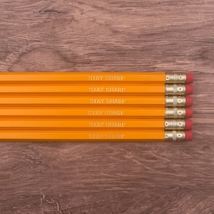 Stay Sharp - Motivational Gift Pencil Set - Inspirational Stamped ...