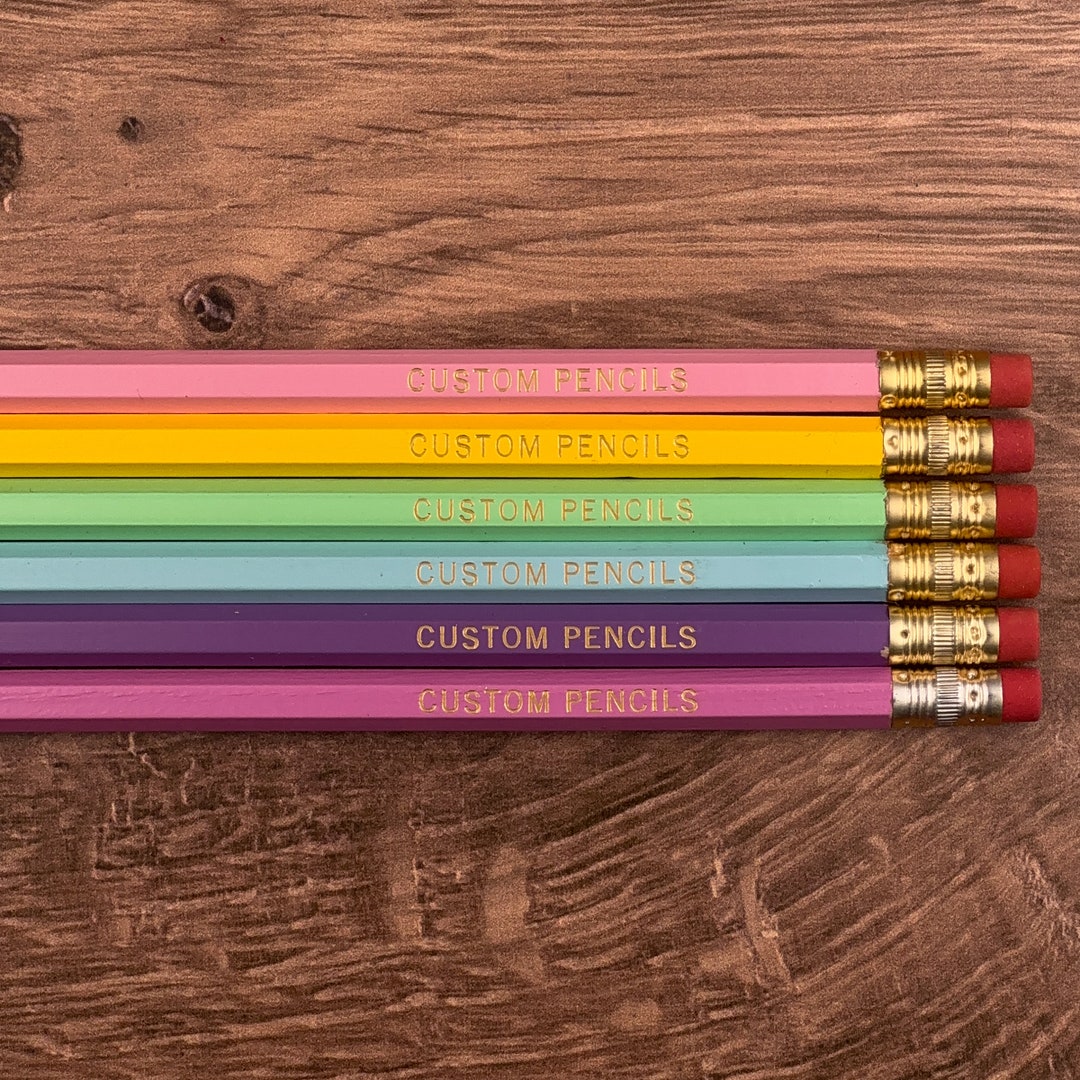 Pastel Custom Name Pencils - Pencil Gift Set - Personalized Pencil Gift ...
