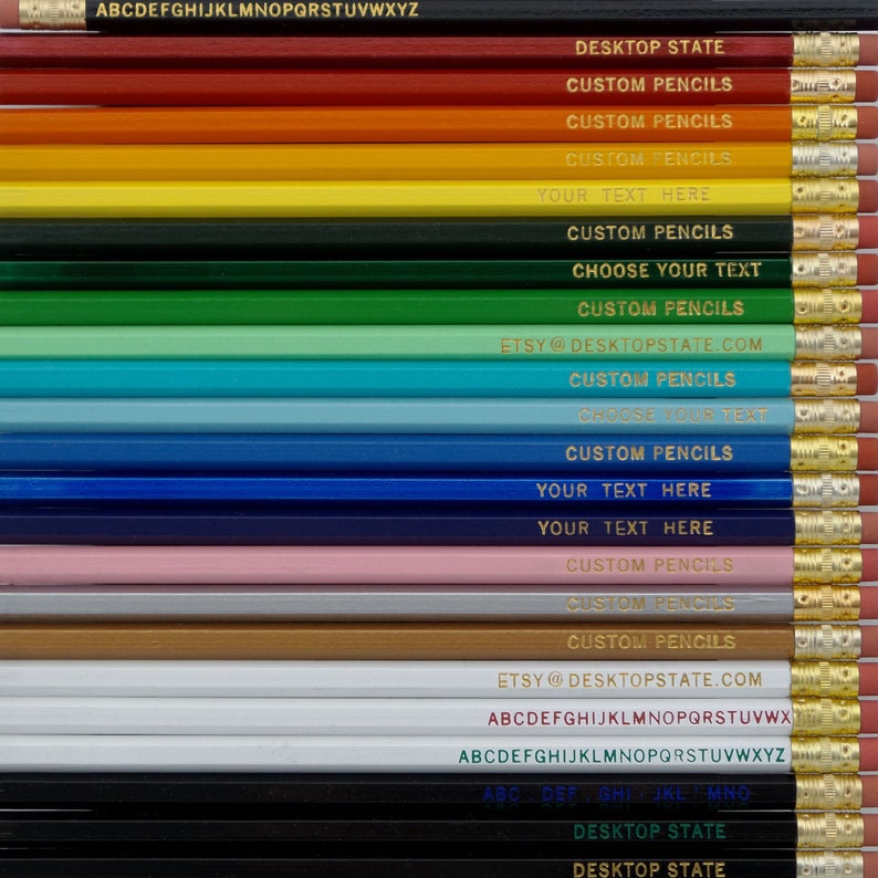 100 Custom Pencils Bulk Order Personalized Pencils for a - Etsy