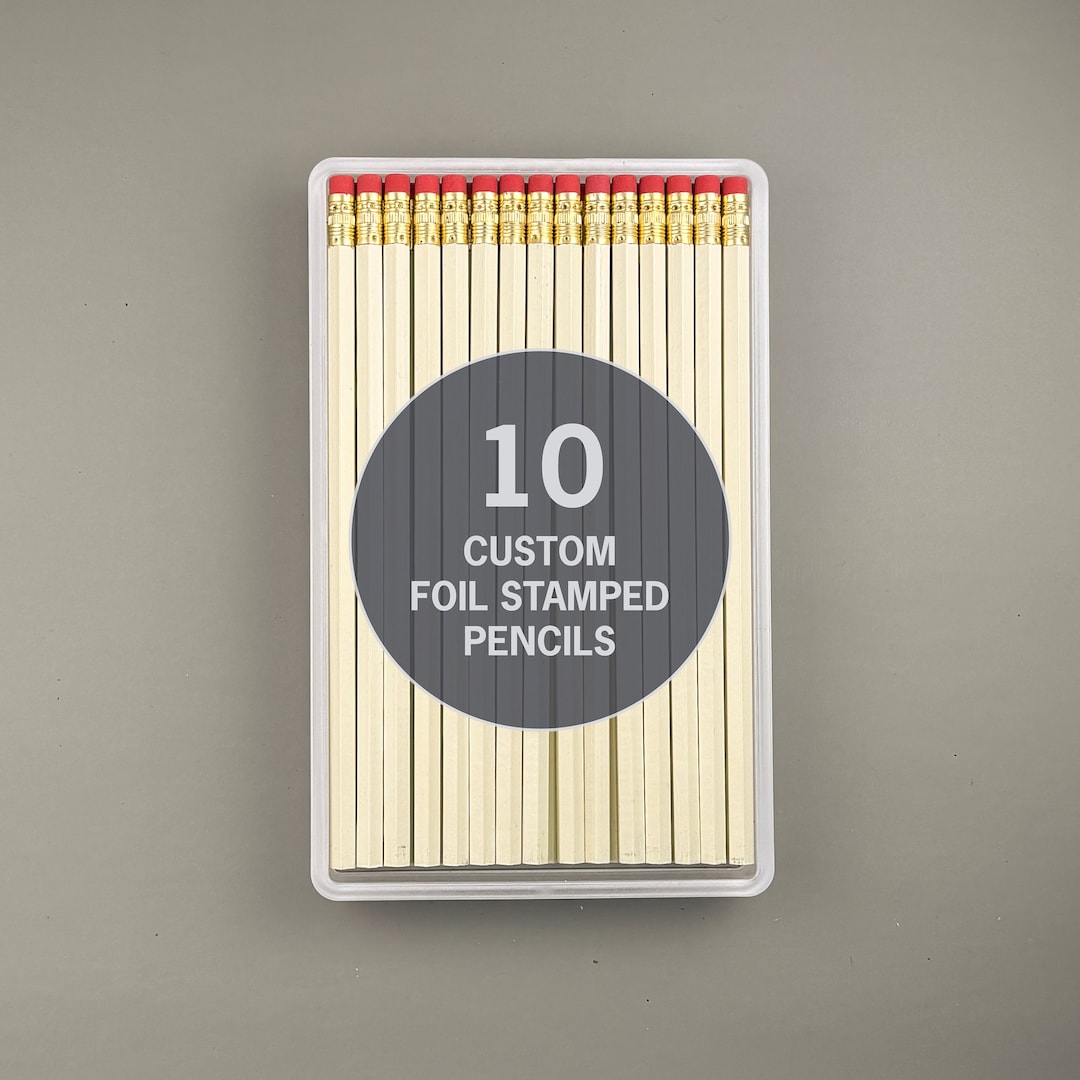 Ivory Custom Pencils - 10 Personalized Pencils, Name Pencils ...