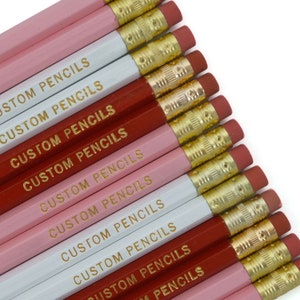Personalized Pencil Set Custom Pencils Engraved Pencil Foil - Etsy