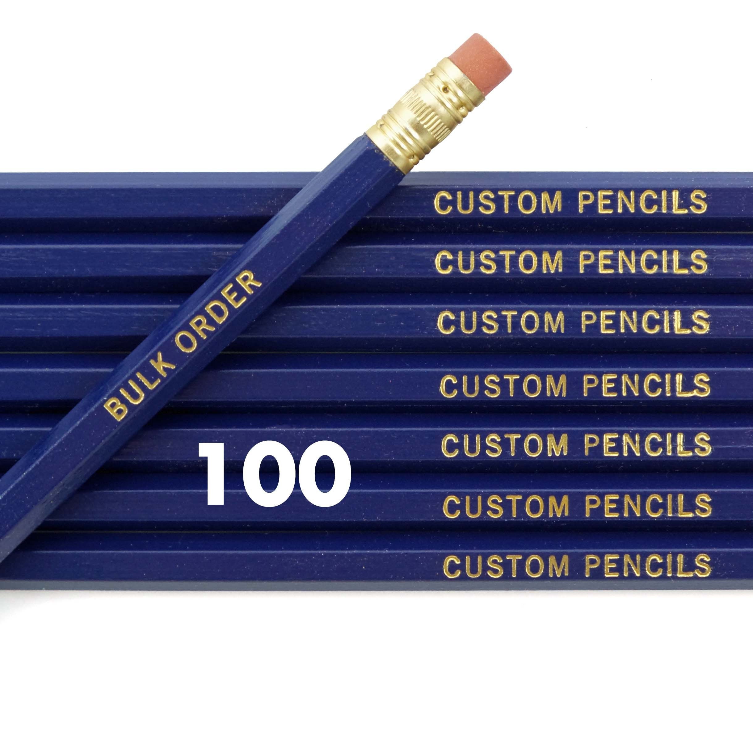100 Custom Pencils Bulk Order Personalized Pencils for a | Etsy