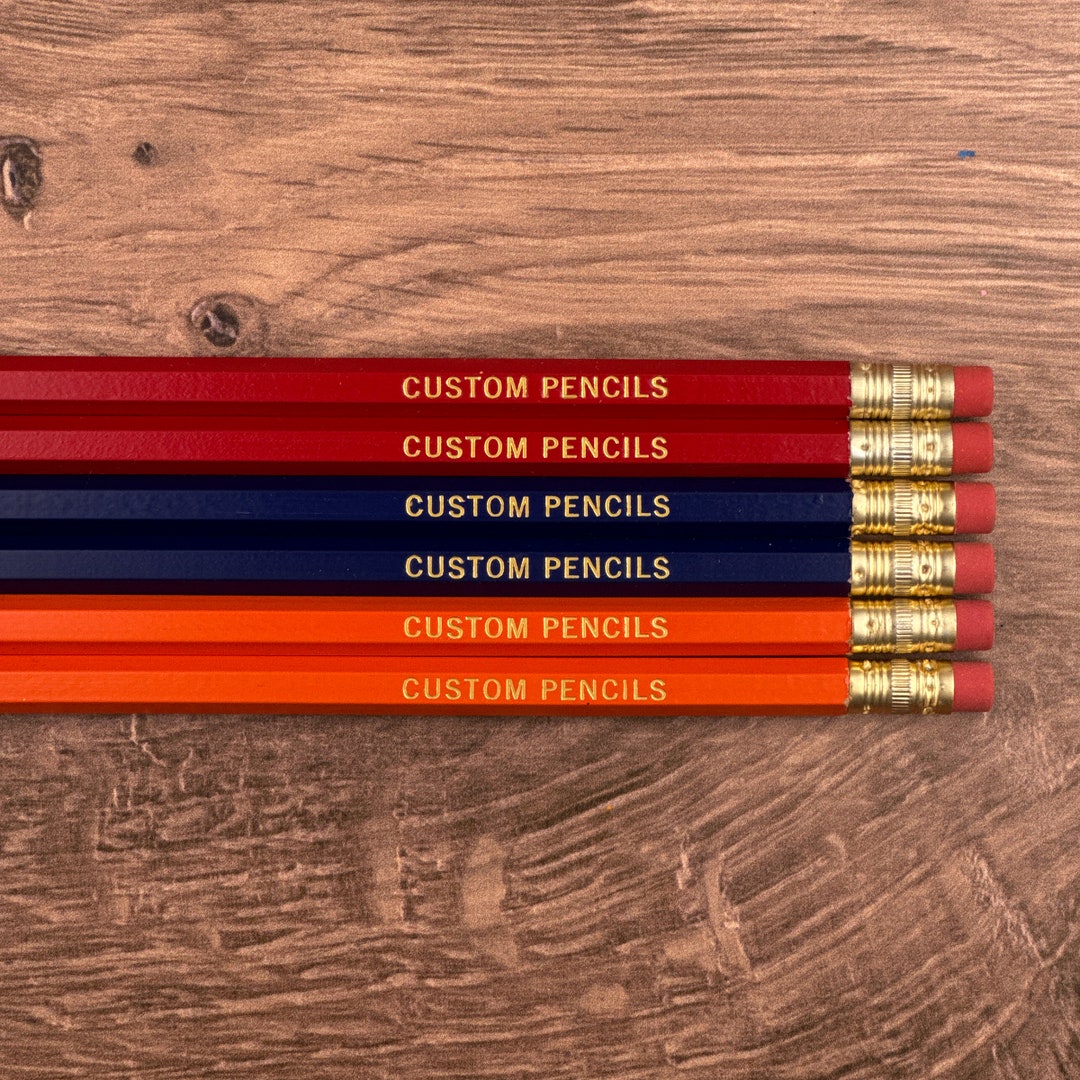 Personalized Pencils - Set of 6 Custom Engraved Pencils - Etsy