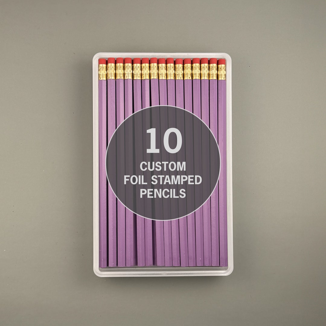Light Purple Custom Pencils - 10 Personalized Pencils, Name Pencil ...