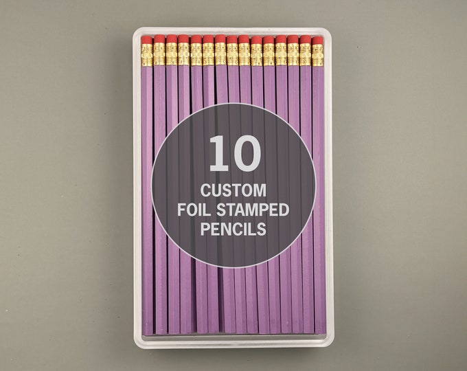 PASTEL LAVENDER, Custom Pencils, Personalized Pencils, Engraved Pencils, Back to School ...