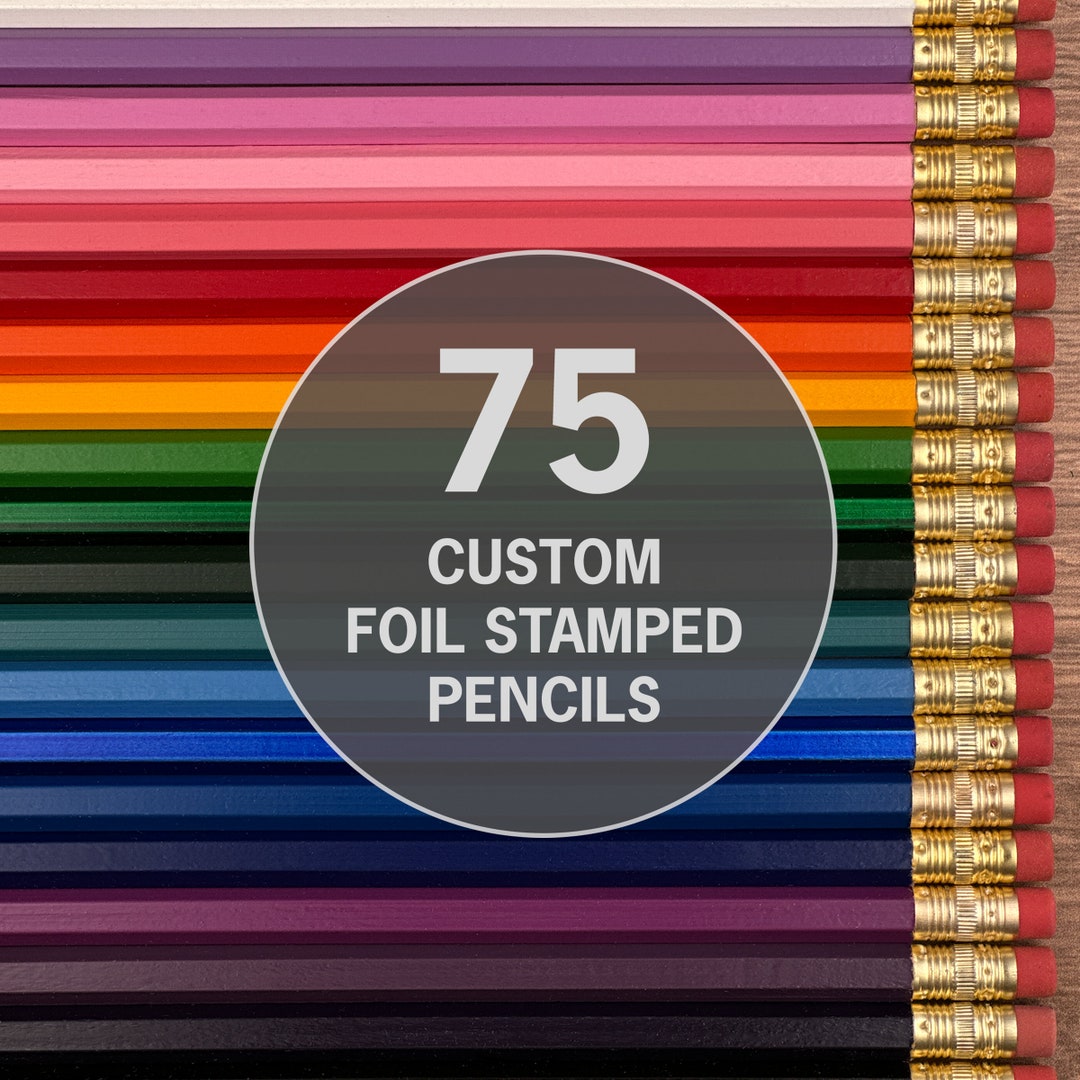 75 Custom Pencils - Bulk Order - Personalized Pencils for a Wedding ...