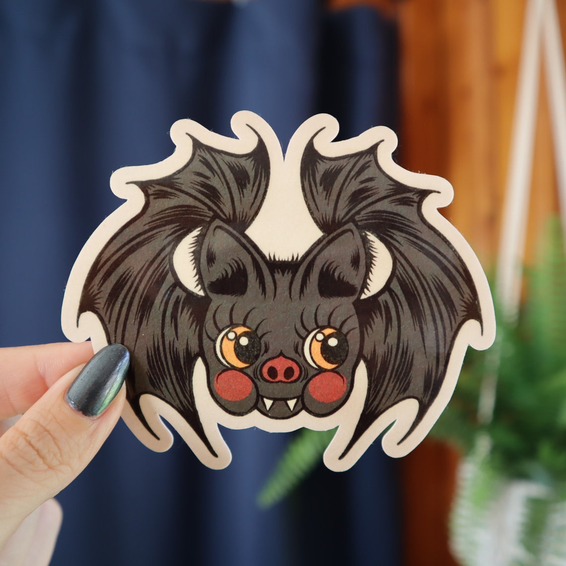 Vintage Kewpie Bat Sticker Halloween Kewpie Bat Sticker - Etsy