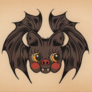 Vintage Kewpie Bat Sticker, Halloween Kewpie, Bat Sticker, Kewpie Doll ...