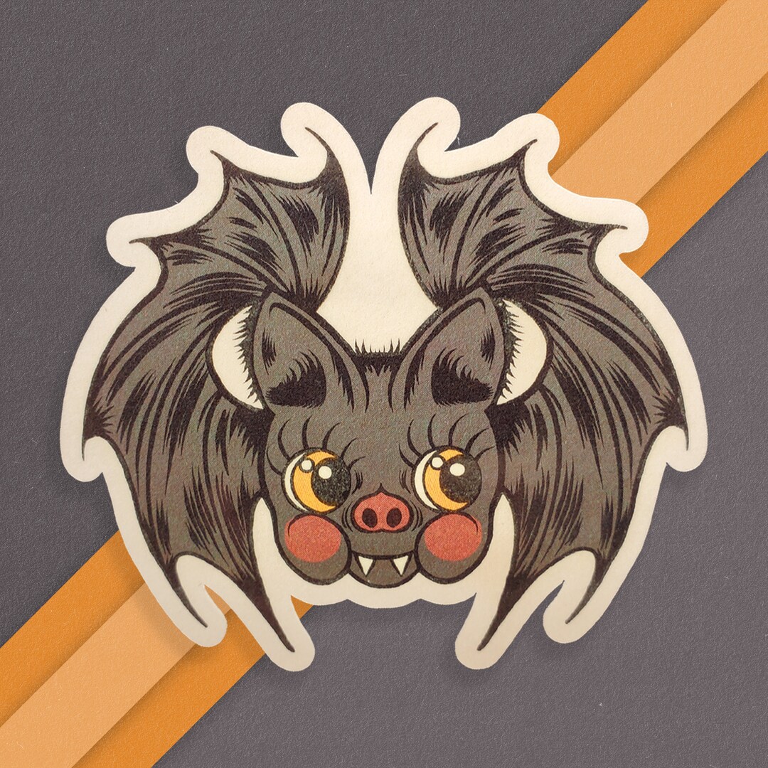 Vintage Kewpie Bat Sticker, Halloween Kewpie, Bat Sticker, Kewpie Doll ...